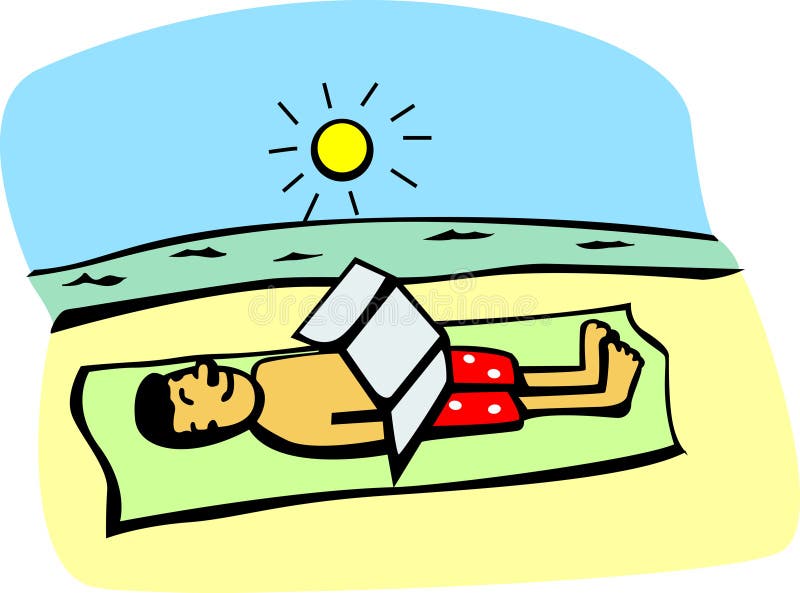 Sun Tanning Cartoon