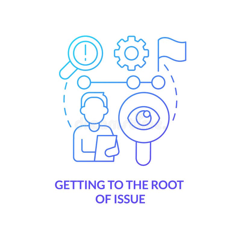 Getting To Root of Issue Blue Gradient Concept Icon Stock Vector ... Getting To Root of Issue Blue Gradient Concept Icon Stock Vector ...