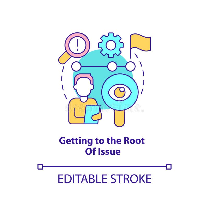 Getting To Root of Issue Concept Icon Stock Vector - Illustration of ...