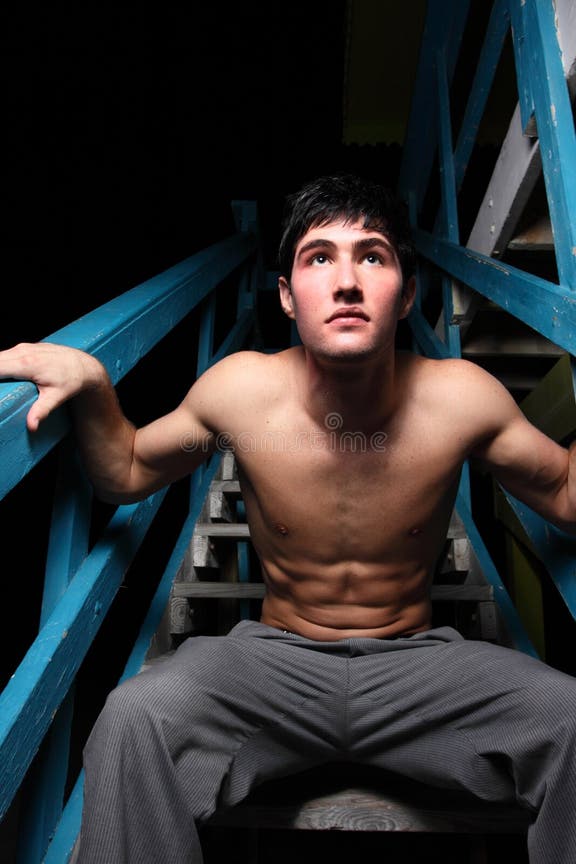 Getting up stock photo. Image of dark, black, handsome - 7170082