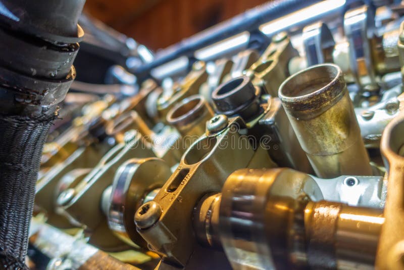 Getting Work Done on Old Engine To Be Rebuilt Stock Image - Image of ...