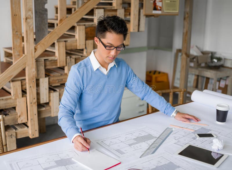 Getting Your House Plan Ready Stock Photo - Image of architect ...