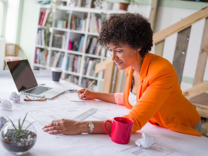 Getting Your House Plan Ready Stock Image - Image of architect ...