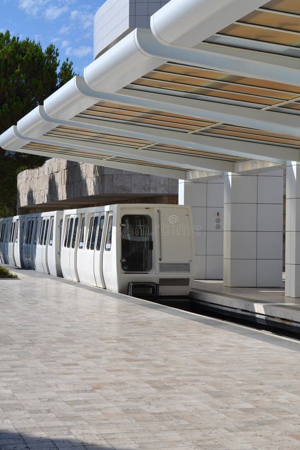 Getty Center Tram editorial stock image. Image of modern - 32260409