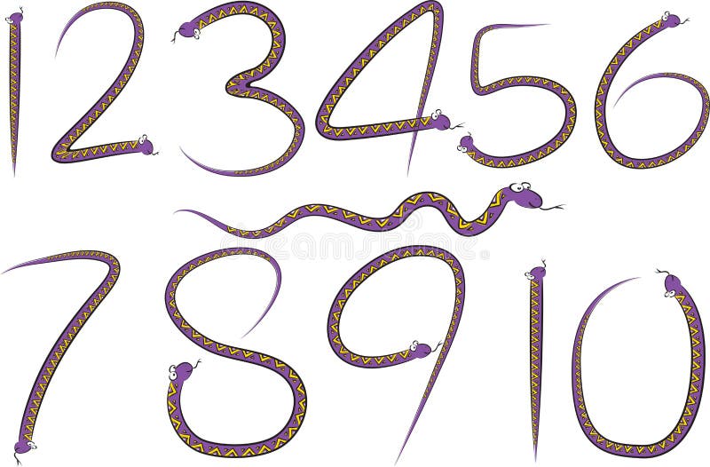 Snake with Numbers Theme Image 1 Stock Vector - Illustration of colours ... Snake with Numbers Theme Image 1 Stock Vector - Illustration of colours ...