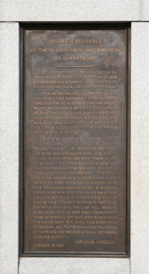 Gettysburg Address stock photo. Image of military, president - 4255632