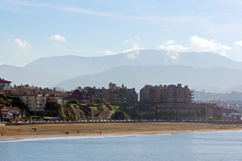 Getxo beach stock photo. Image of building, basque, destination - 29429278