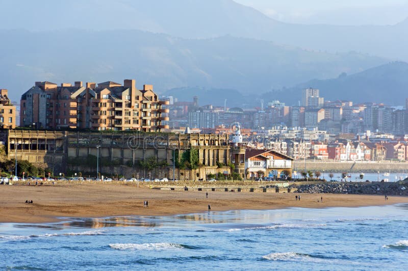 Getxo Beach in Basque Country, Spain Stock Photo - Image of basque ...