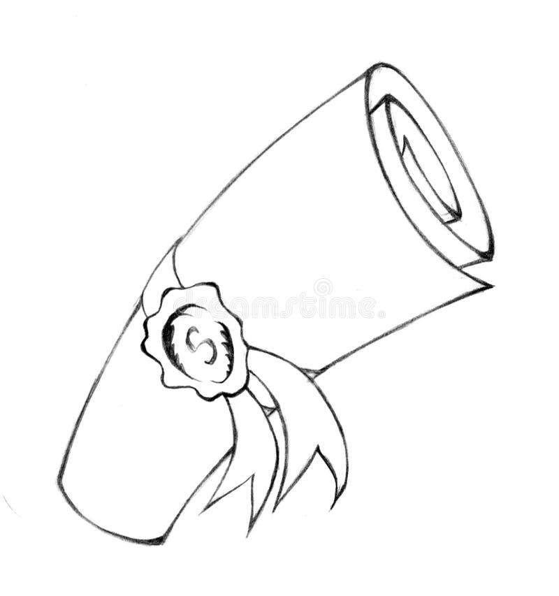 Opgesmolde rol stock illustratie. Illustration of document - 8428529