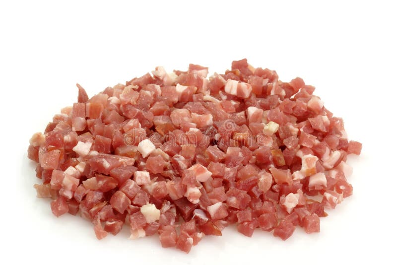 Gewürfelter Speck stockfoto. Bild von fett, bestandteil - 7236494