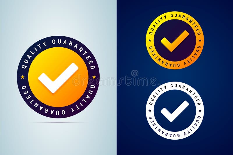 Gewaarborgde Kwaliteit - Getest Kenteken Vectorillustratie Met Chec ...