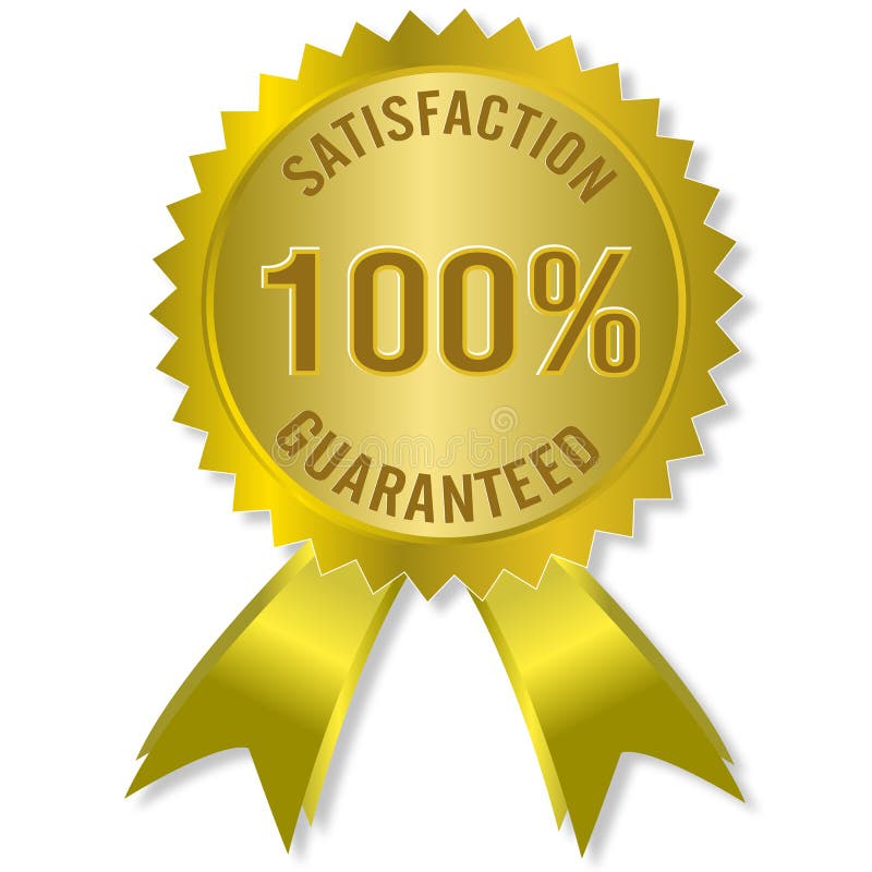 Gewaarborgde tevredenheid vector illustratie. Illustration of grafisch ...