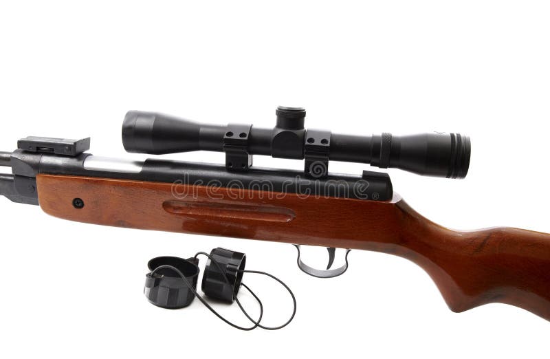 Geweer en werkingsgebied stock foto. Image of militair - 12634068