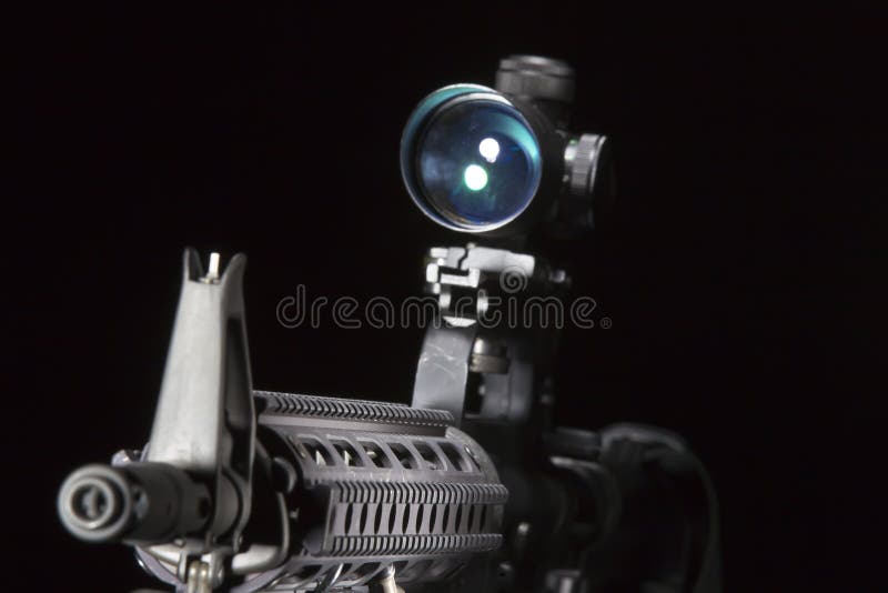 Gewehr AR-15 stockfoto. Bild von marinen, scharfschütze - 15762360