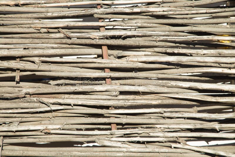 Geweven Wilgen Rieten Omheining Stock Foto - Image of traditie, patroon ...