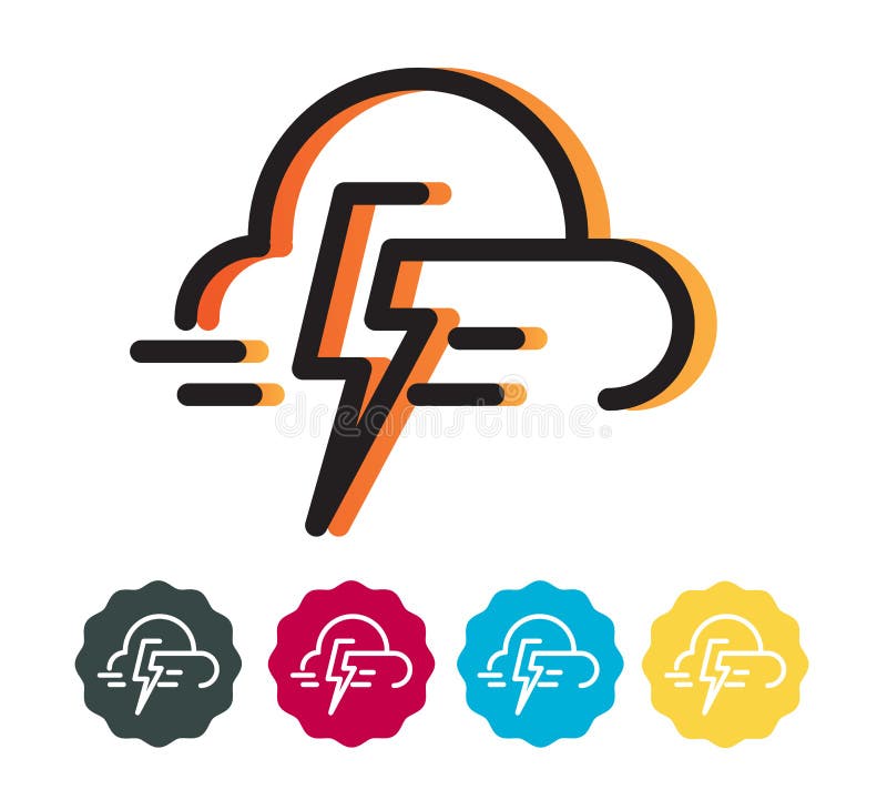 Gewitterungssymbol stock abbildung. Illustration von bewölkung - 260986962