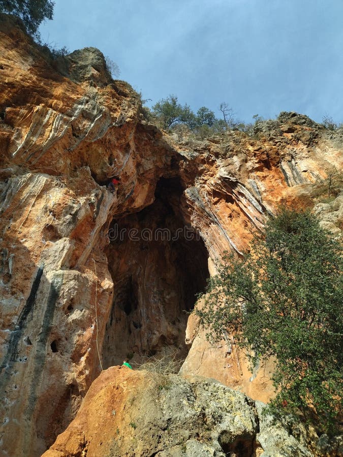 Geyikbayiri Limestone and Cave Rock Climbing Destination Stock Photo ...