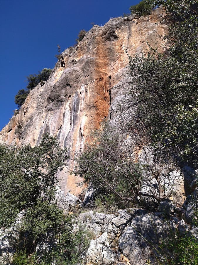 Geyikbayiri Limestone and Cave Rock Climbing Destination Stock Image ...