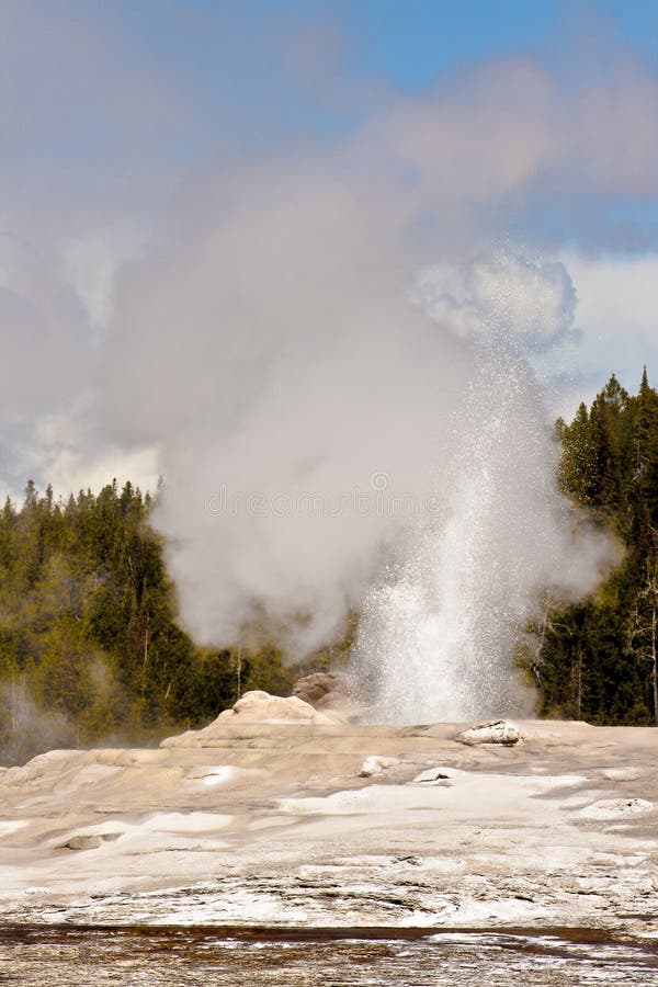 Geyser Emitting Hot Vapour and Water Stock Image - Image of national ...