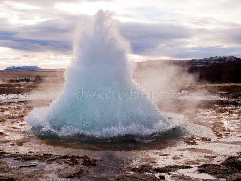 Geyser Explosion in Iceland Stock Image - Image of nature, power: 49768891