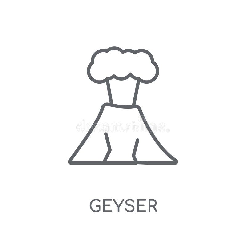 Geyser on white vector stock vector. Illustration of power - 67425078