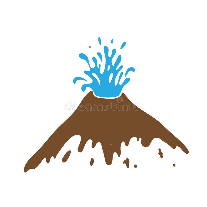 Geyser, logo di vettore illustrazione vettoriale. Illustrazione di ...