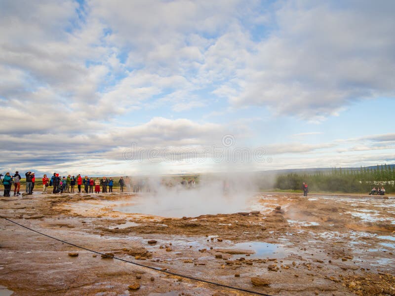 Geyser Park in Iceland editorial photo. Image of famous - 83000396