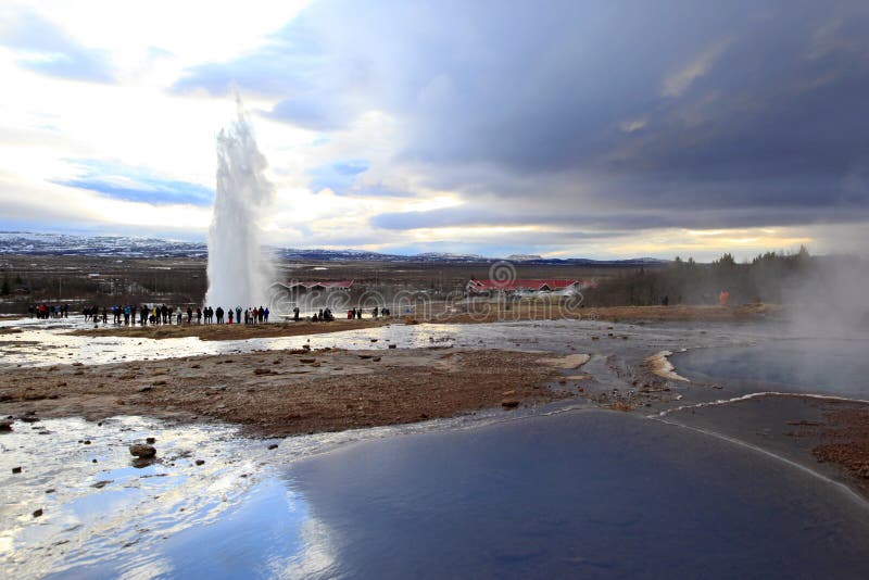 Geyser Strokkur, Iceland stock image. Image of geysir - 37096593