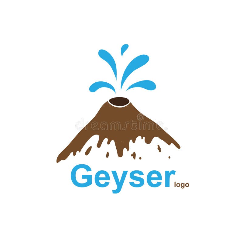 Geyser, vector logo stock vector. Illustration of drop - 52569658