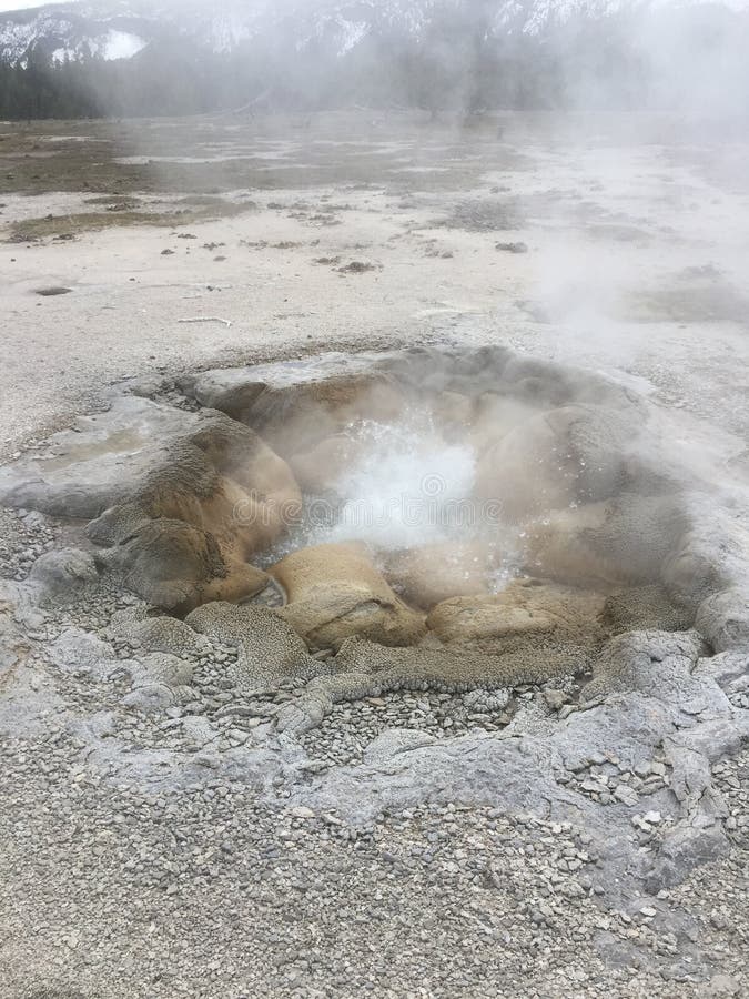Geyser stock image. Image of yellowstone, extinct, inactive - 155828209
