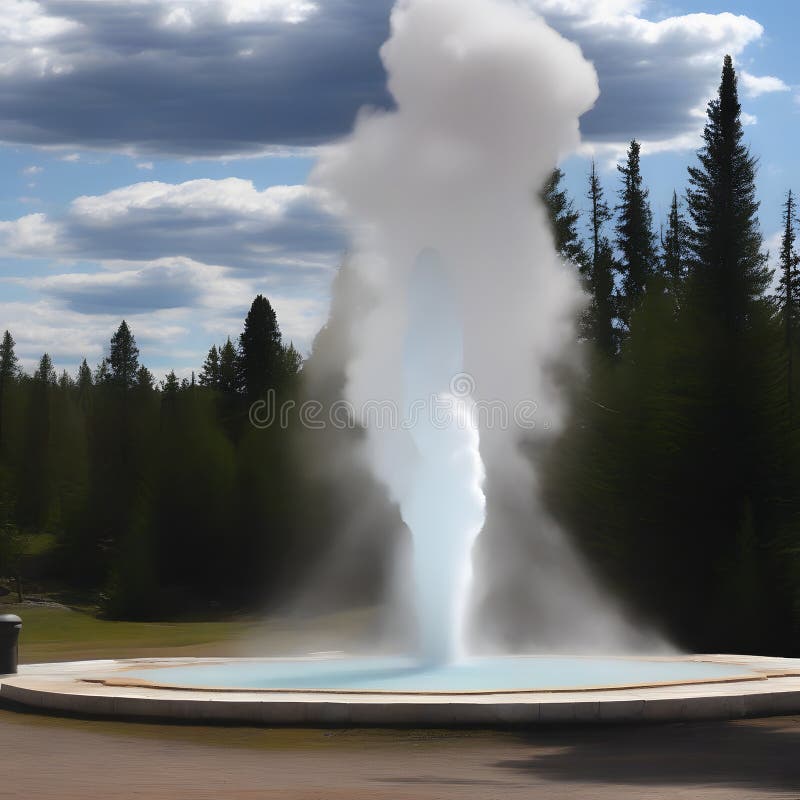 Geysers Explode, Ai-generatet Stock Illustration - Illustration of high ...