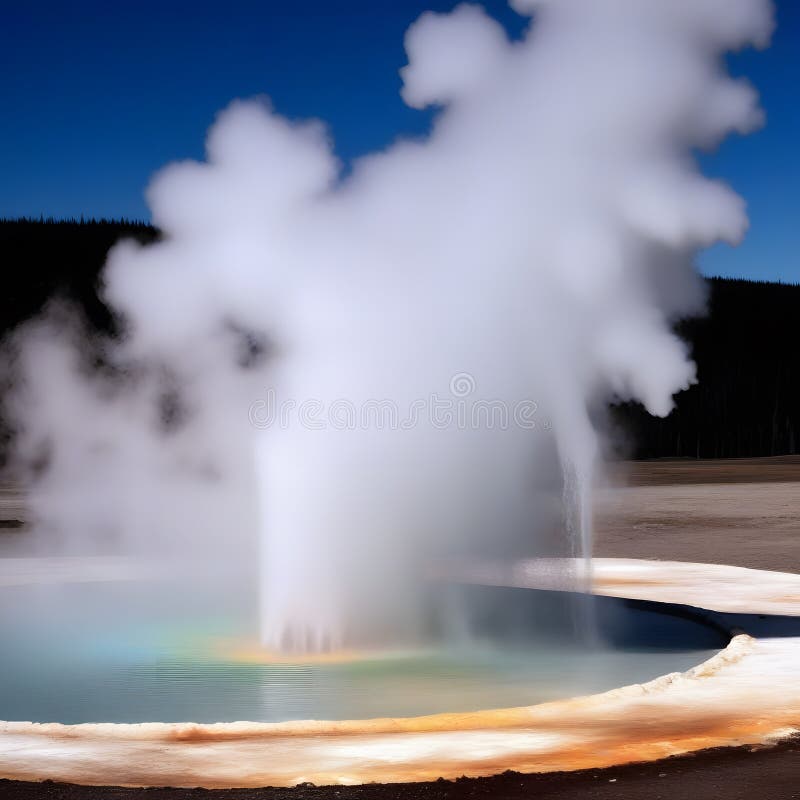 Geysers Explode, Ai-generatet Stock Illustration - Illustration of ...