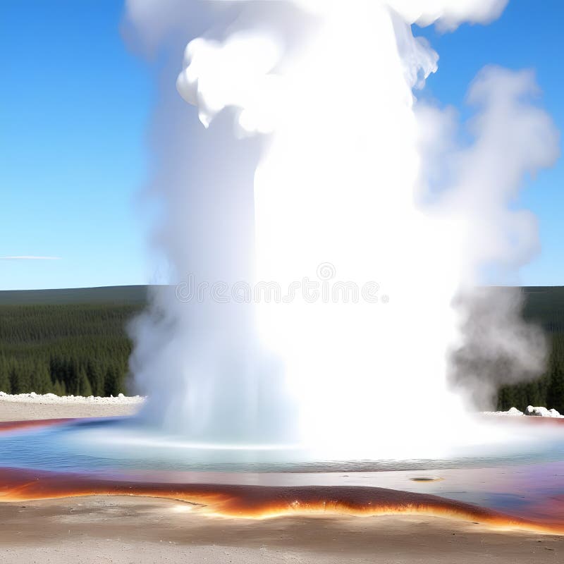 Geysers Explode, Ai-generatet Stock Illustration - Illustration of ...