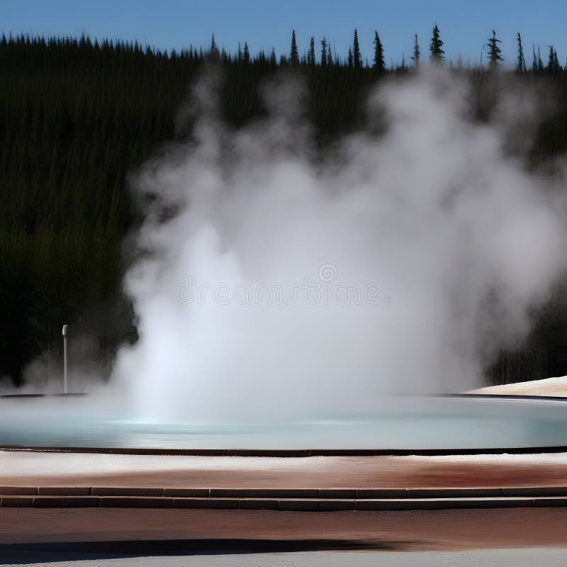 Geysers Explode, Ai-generatet Stock Illustration - Illustration of ...