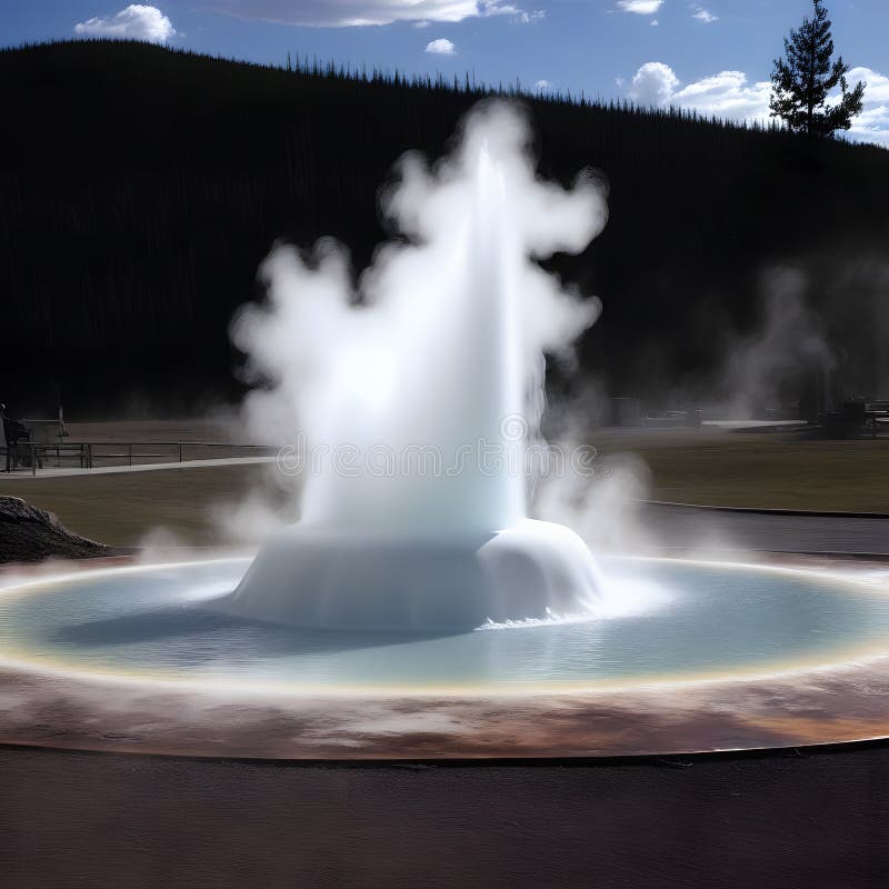 Geysers Explode, Ai-generatet Stock Illustration - Illustration of ...