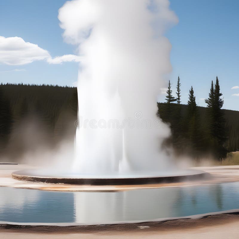 Geysers Explode, Ai-generatet Stock Illustration - Illustration of ...