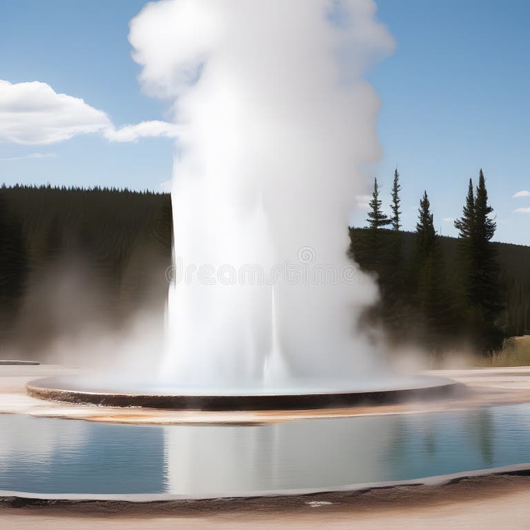 Geysers Explode, Ai-generatet Stock Illustration - Illustration of ...