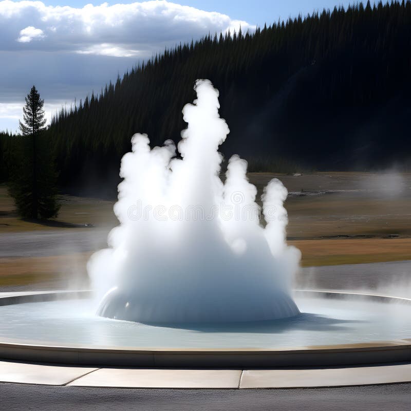 Geysers Explode, Ai-generatet Stock Illustration - Illustration of ...
