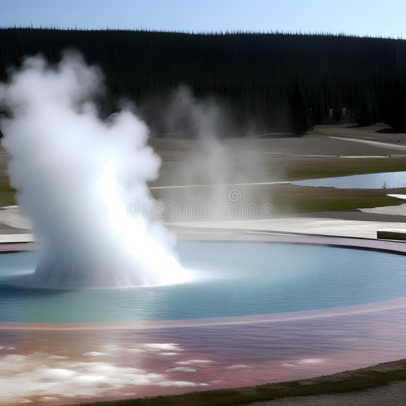 Geysers Explode, Ai-generatet Stock Illustration - Illustration of ...