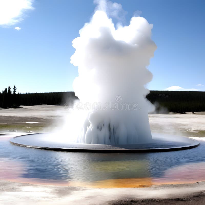 Geysers Explode, Ai-generatet Stock Illustration - Illustration of ...
