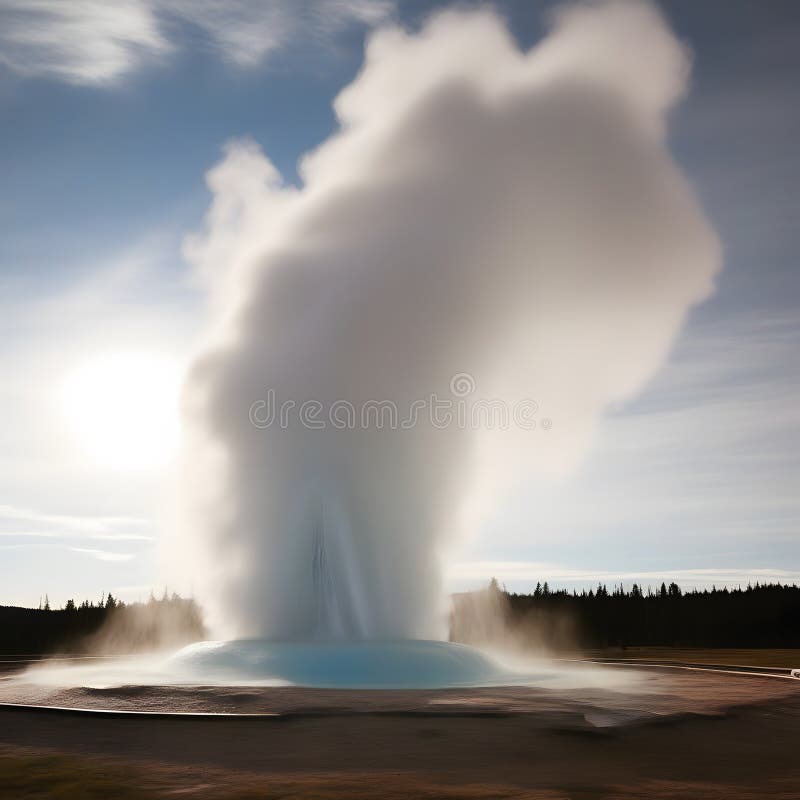 Geysers Explode, Ai-generatet Stock Illustration - Illustration of ...