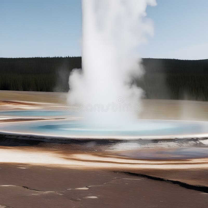 Geysers Explode, Ai-generatet Stock Illustration - Illustration of ...