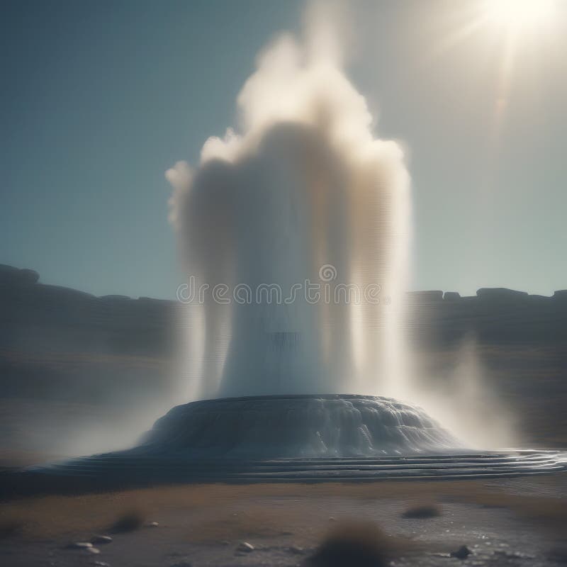 Geysers Explode, Ai-generatet Stock Illustration - Illustration of bath ...