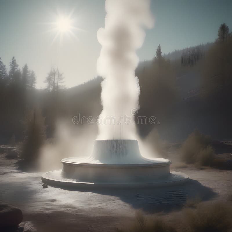 Geysers Explode, Ai-generatet Stock Illustration - Illustration of ...