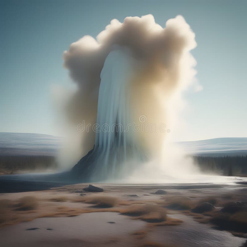 Geysers Explode, Ai-generatet Stock Illustration - Illustration of ...