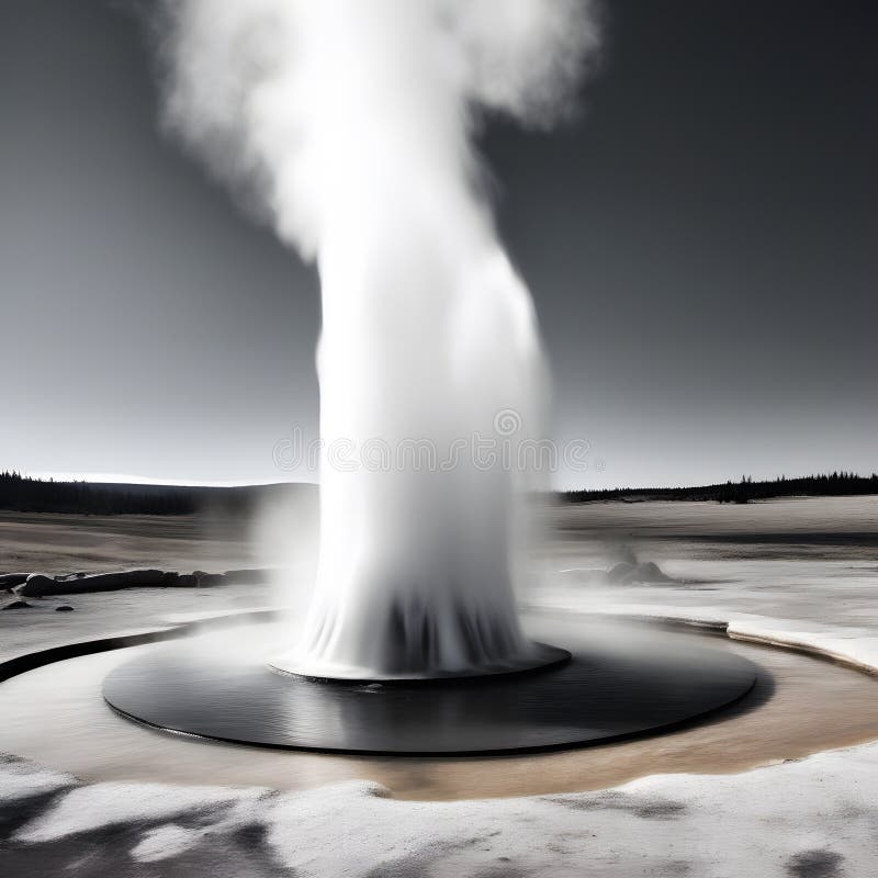 Geysers Explode, Ai-generatet Stock Illustration - Illustration of ...