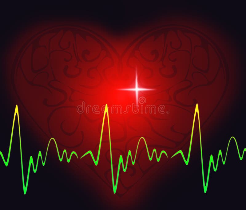Gezond hartritme stock illustratie. Illustration of apparatuur - 14517495