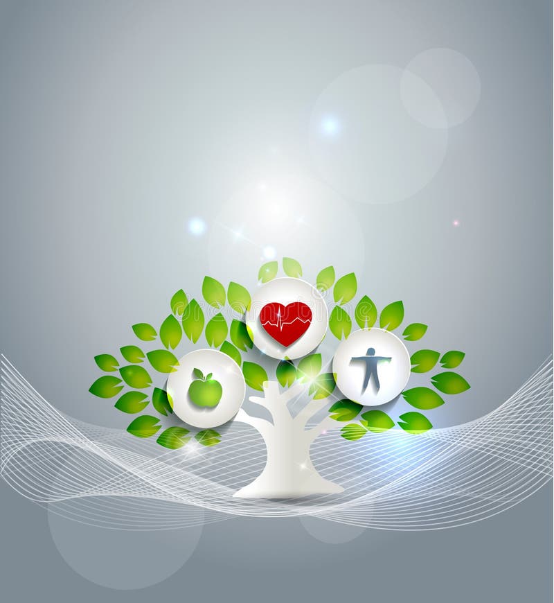 Gezond het leven symbool vector illustratie. Illustration of ...