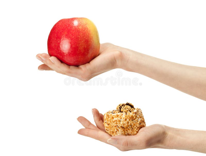 Gezond of Ongezond Voedsel? Stock Afbeelding - Image of keus, raad ...