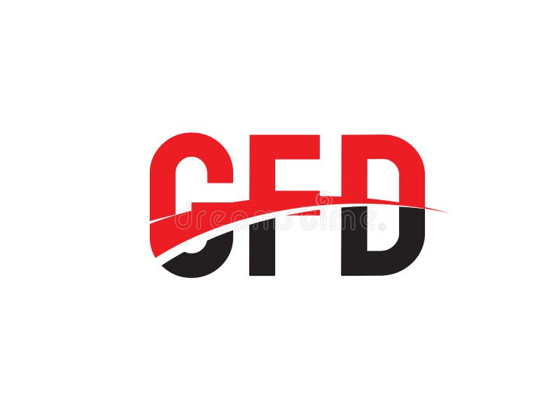 GFD Letter Initial Logo Design Vector Illustration Stock Vector ...